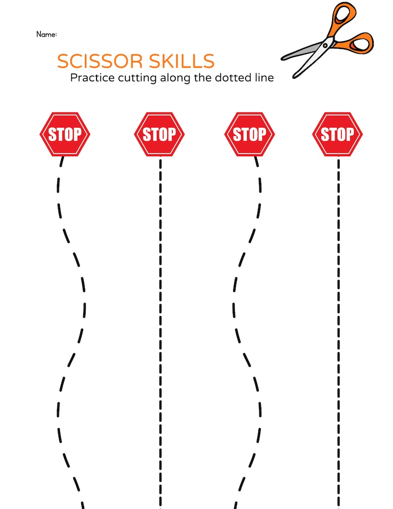 Cutting Practice Worksheet. Scissor Practice, Cuting Practice, Cut ...