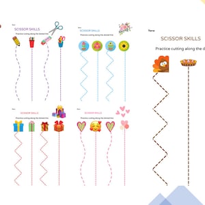 Cutting Practice Worksheet. Scissor Practice, Cuting Practice, Cut ...