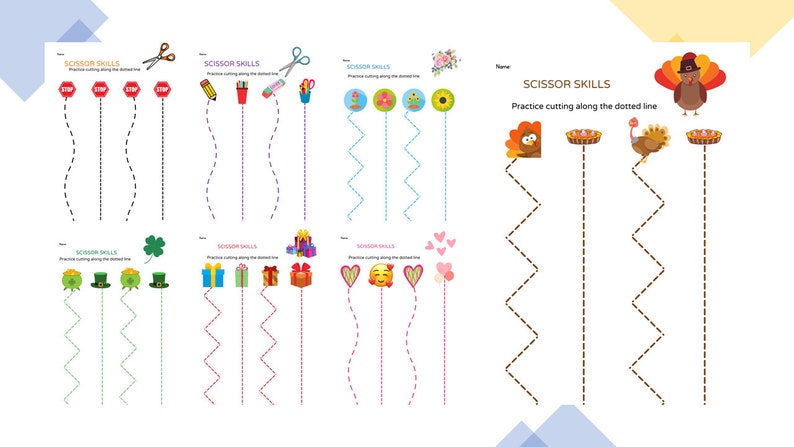 Cutting Practice Worksheet. Scissor Practice, Cuting Practice, Cut ...
