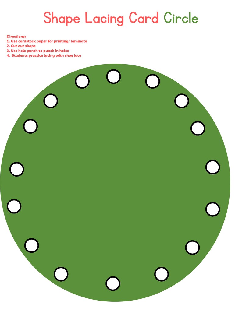 Shape Lacing Cards / Shape Lessons / Shape Activities / Kindergarten ...