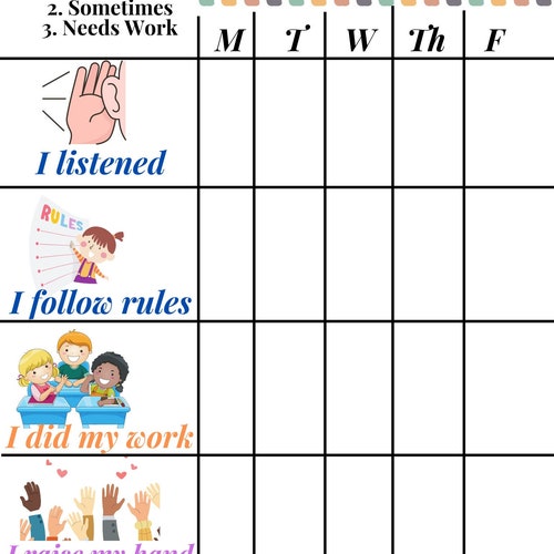 Daily Folder Reflection Template How Was Your Day Behavior - Etsy