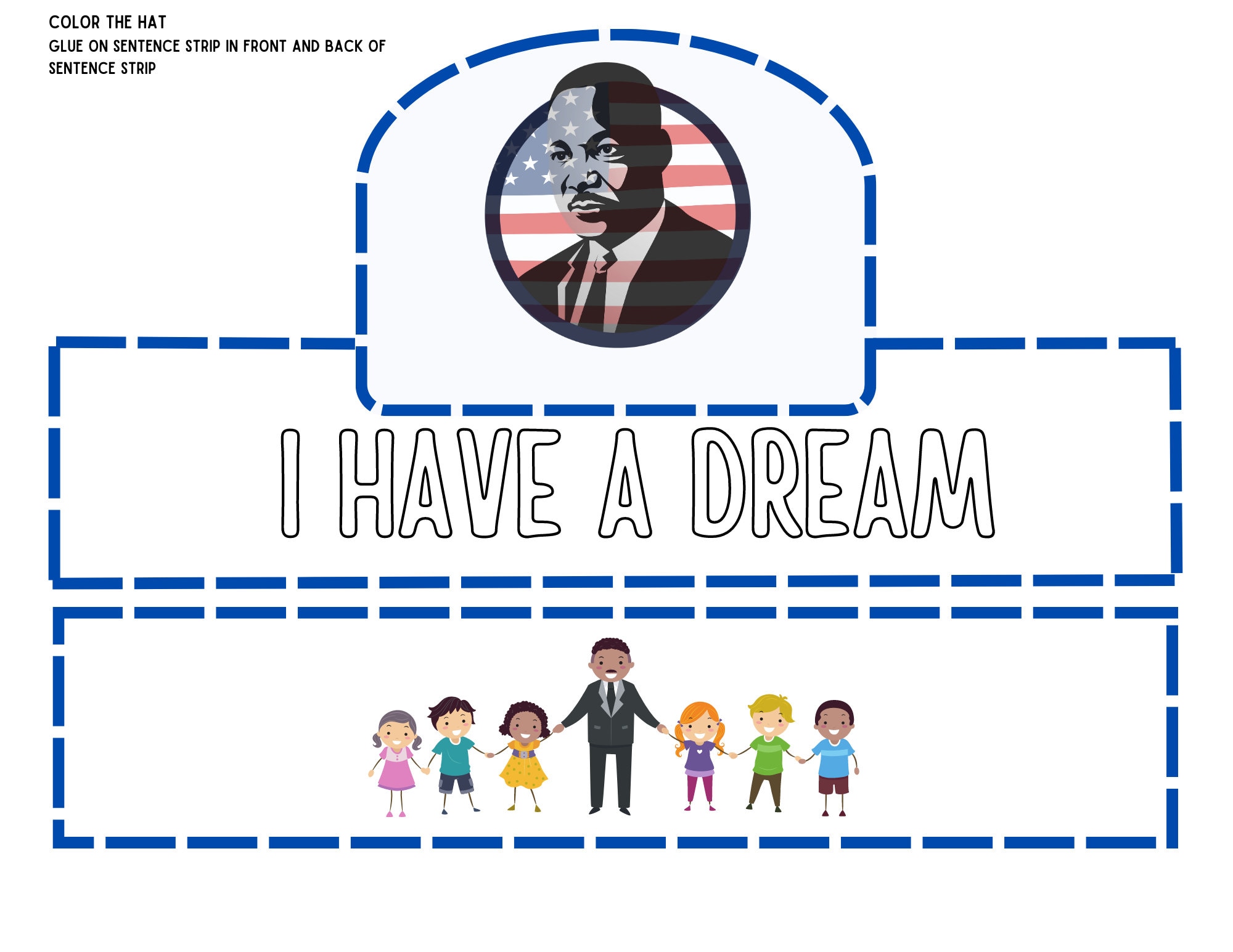 Martin Luther King Hat, Kindergarten Hat, Preschool Hat, School ...