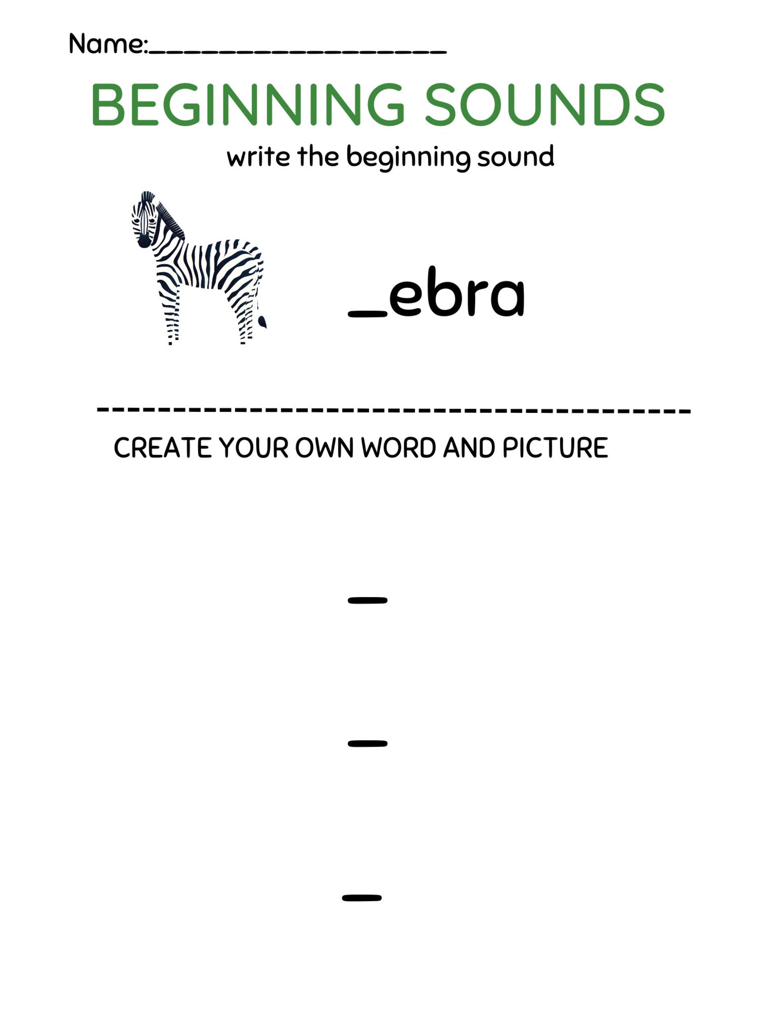 Beginning Sounds Worksheets, A-Z Sounds, Kindergarten, Preschool ...