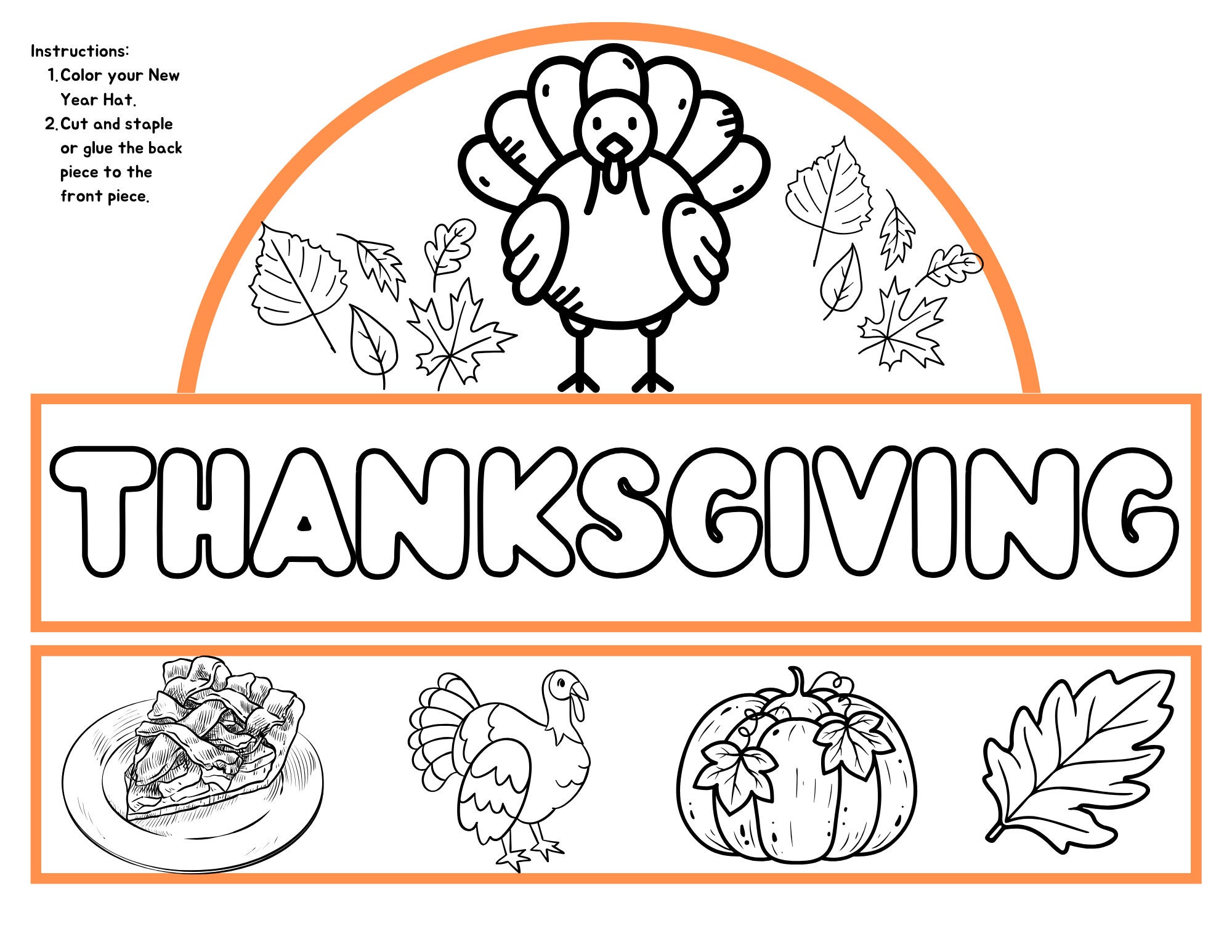 12 Individual Yearly Hats, Printable Hat, Kindergarten, Primary Grades ...