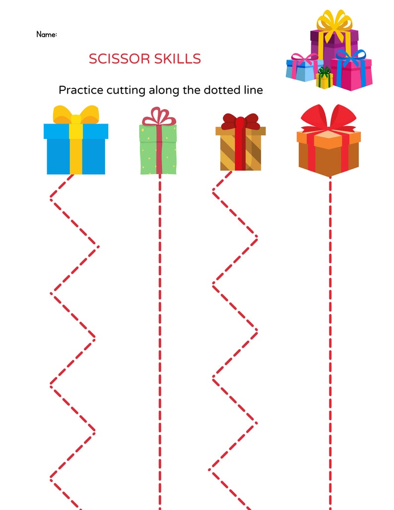 Cutting Practice Worksheet. Scissor Practice, Cuting Practice, Cut ...