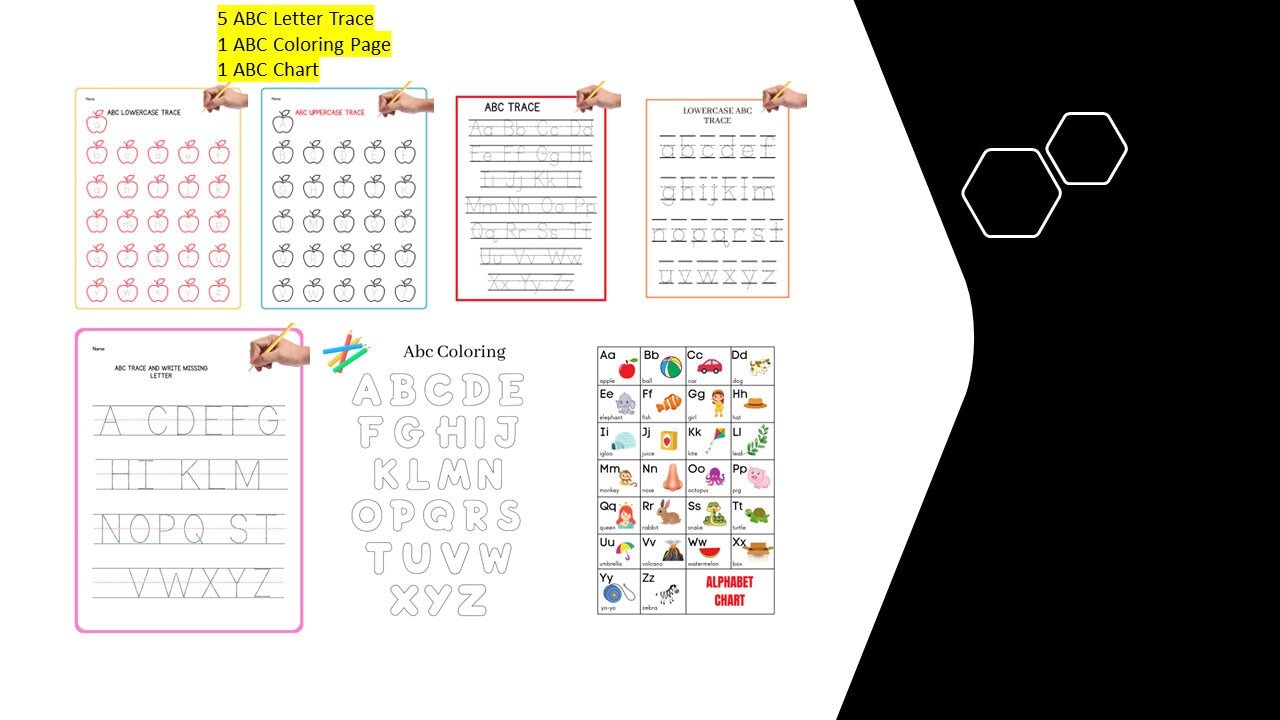 Printable Alphabet Letter Sounds Trace, ABC Worksheets. Preschool-kdg ...