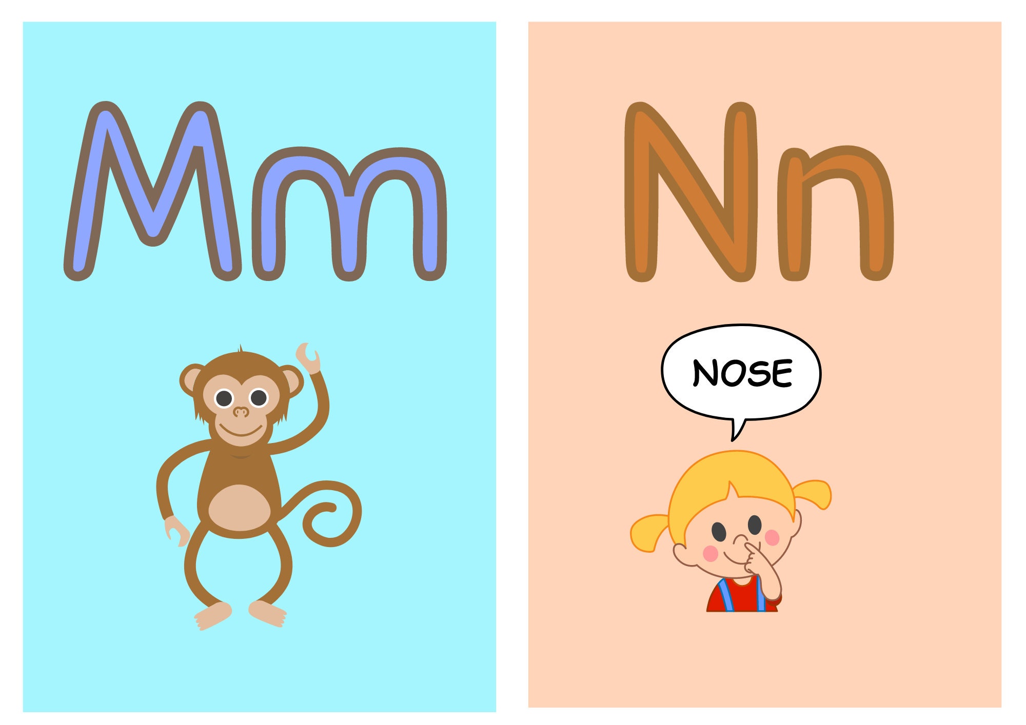 Alphabet Flash Cards, ABC Flash Cards, Abc Worksheet, ABC Practice, A-Z ...