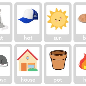 Rhyming Matching Words / Rhyming Cards / Matching Game / Preschool ...