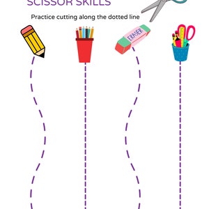 Cutting Practice Worksheet. Scissor Practice, Cuting Practice, Cut ...