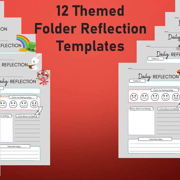 Reflection Template - Etsy