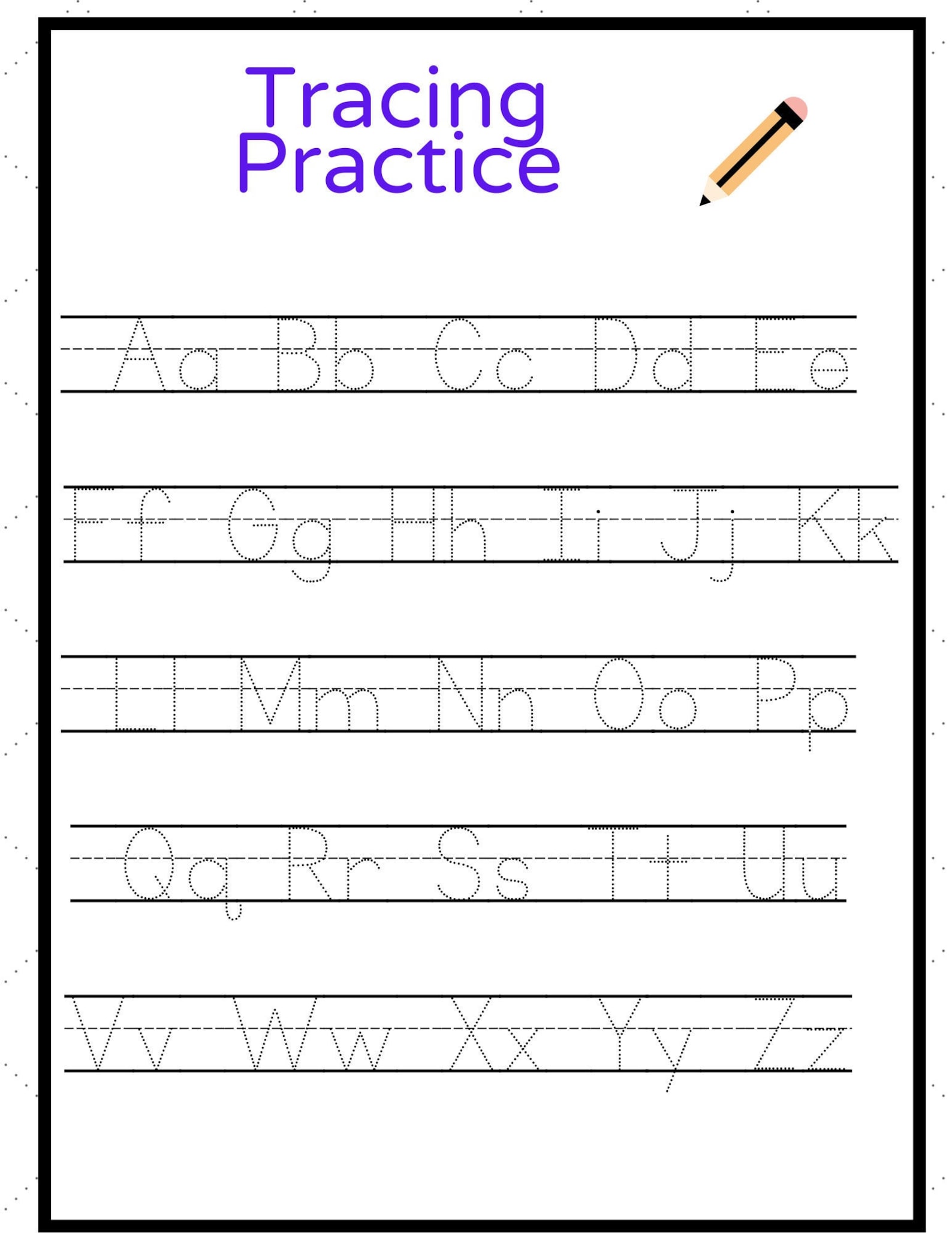 Alphabet Tracing, Preschool Learning, A to Z Alphabet Worksheet ...