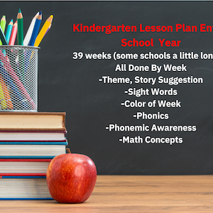 Kindergarten Lesson Plan Entire School Year, Complete Lesson Plan ...