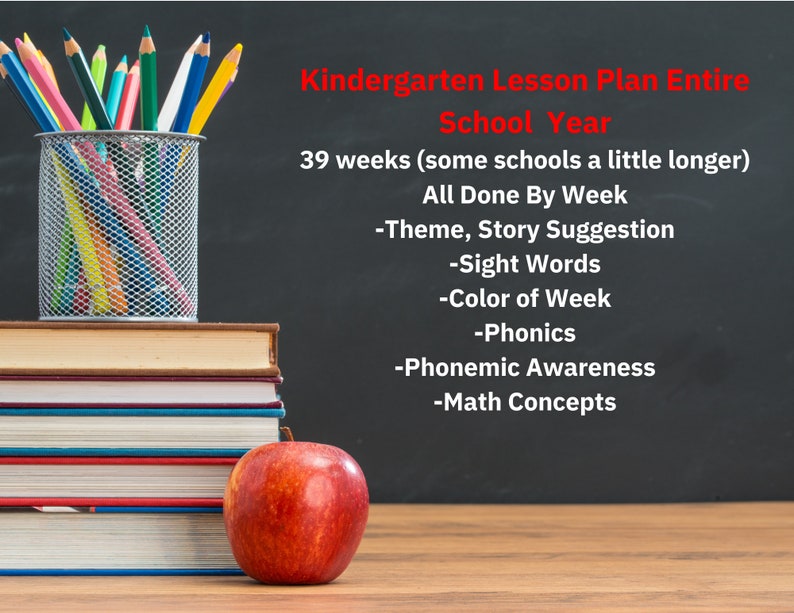 Kindergarten Lesson Plan Entire School Year, Complete Lesson Plan ...