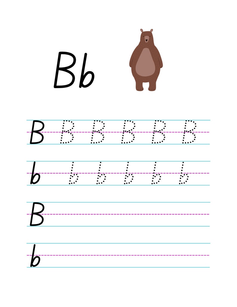 A - Z Handwriting Practice, Homeschool Learning, Elementary Writing ...