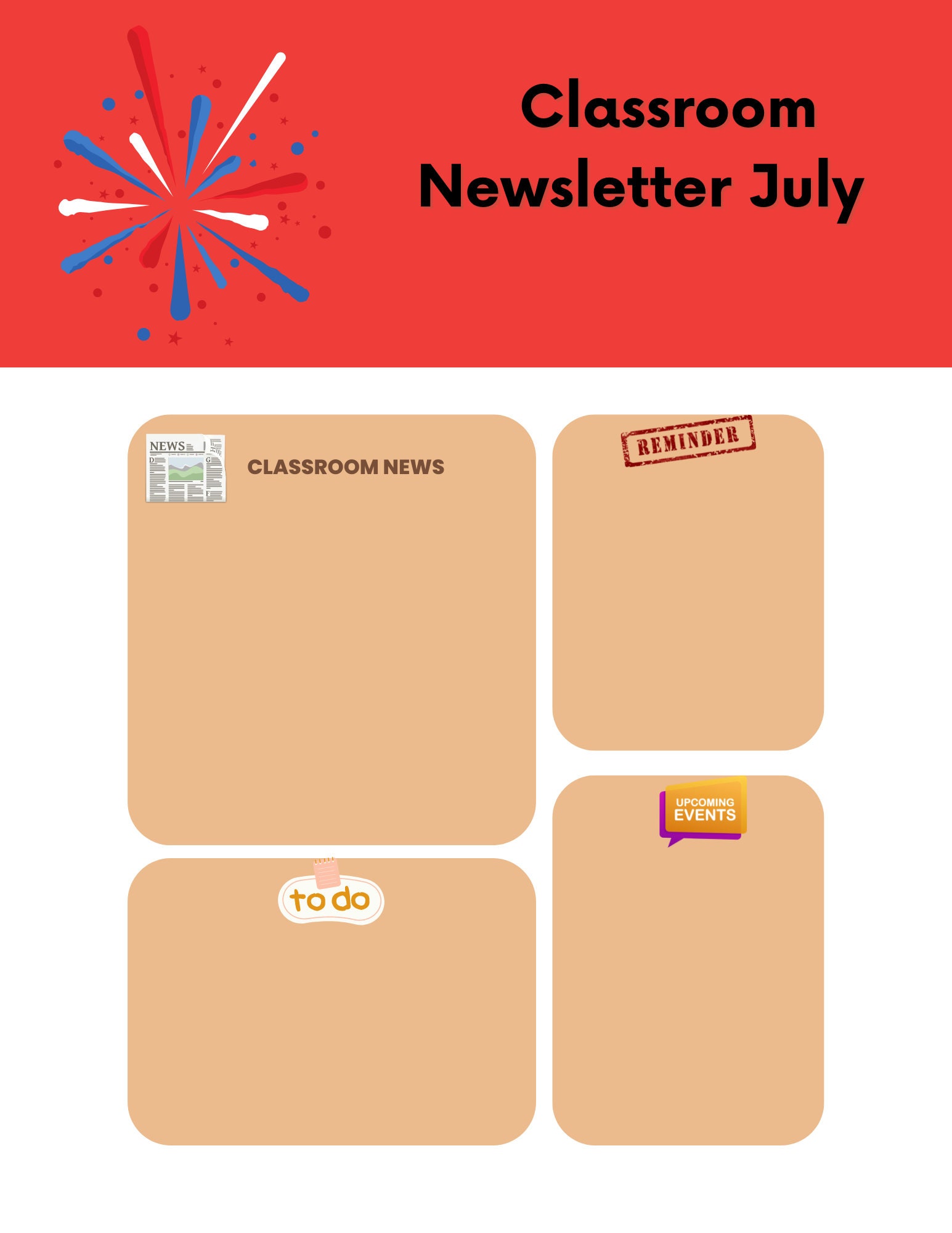 Editable Classroom Newsletter, Monthly Newsletter, Set of 12 Themed ...