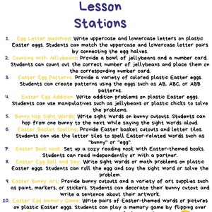 Easter Lesson Plan, Primary Grades Lesson, Easter Stations / Classroom ...