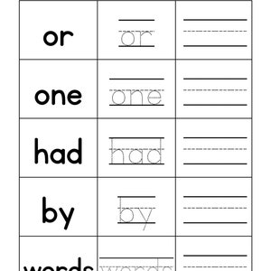 100 Printable Fry Hundred Sight Words, Kindergarten Sight Word, First ...