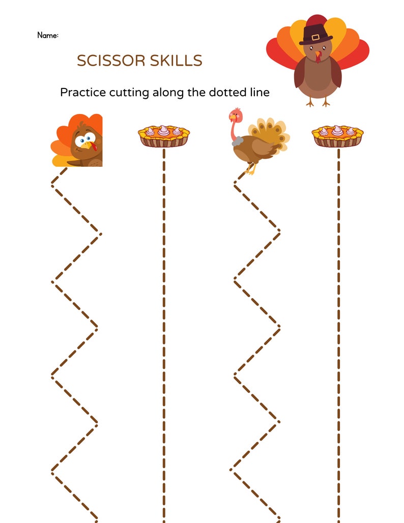 Cutting Practice Worksheet. Scissor Practice, Cuting Practice, Cut ...