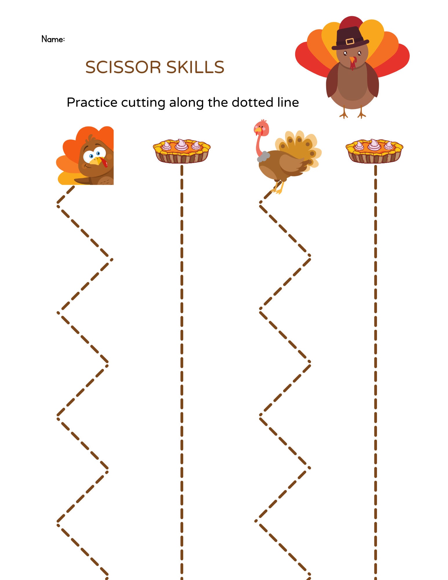 Cutting Practice Worksheet. Scissor Practice, Cuting Practice, Cut ...