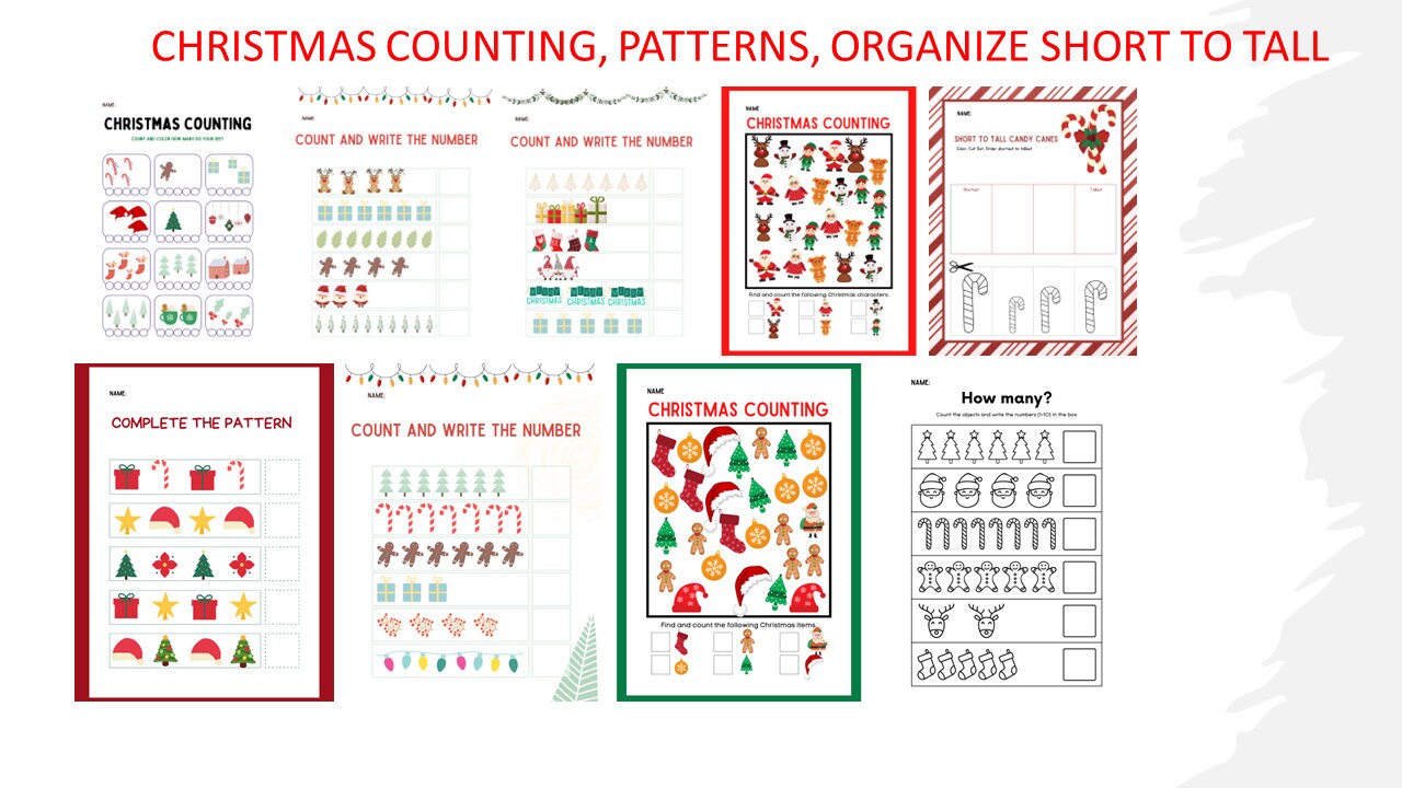 44 Pages Digital Download Christmas Themed Learning Activity, Preschool ...