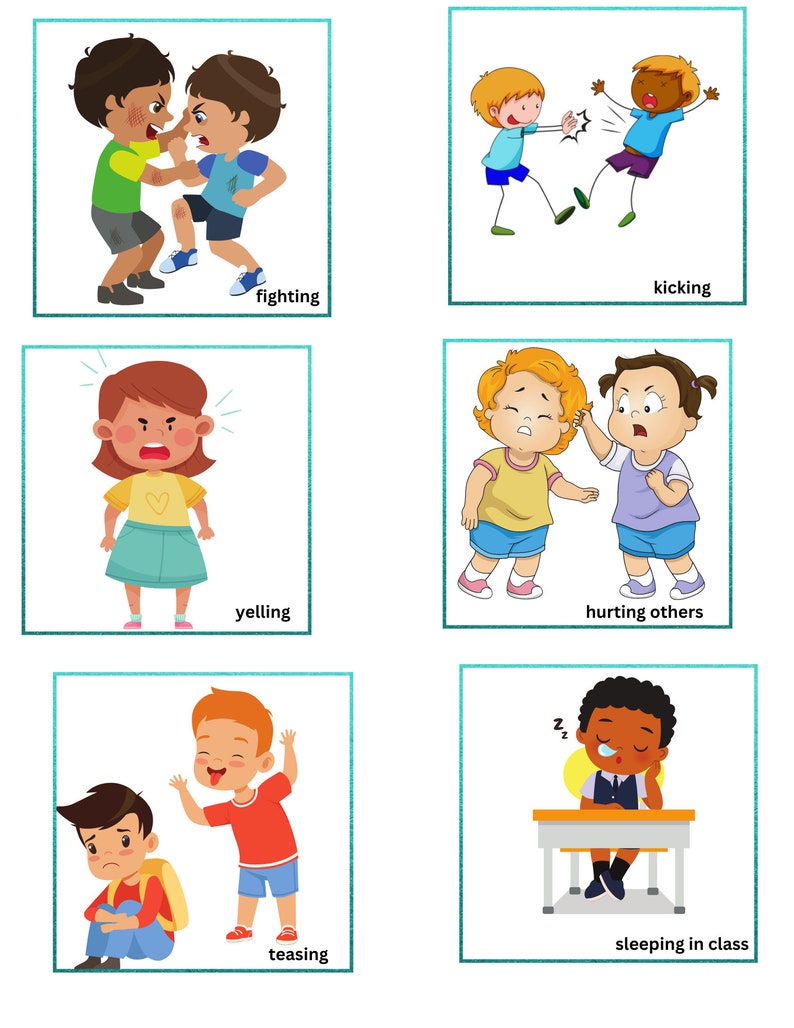 Classroom Rules \ Behavior Sort \ Good and Bad Choices \ Positive and ...