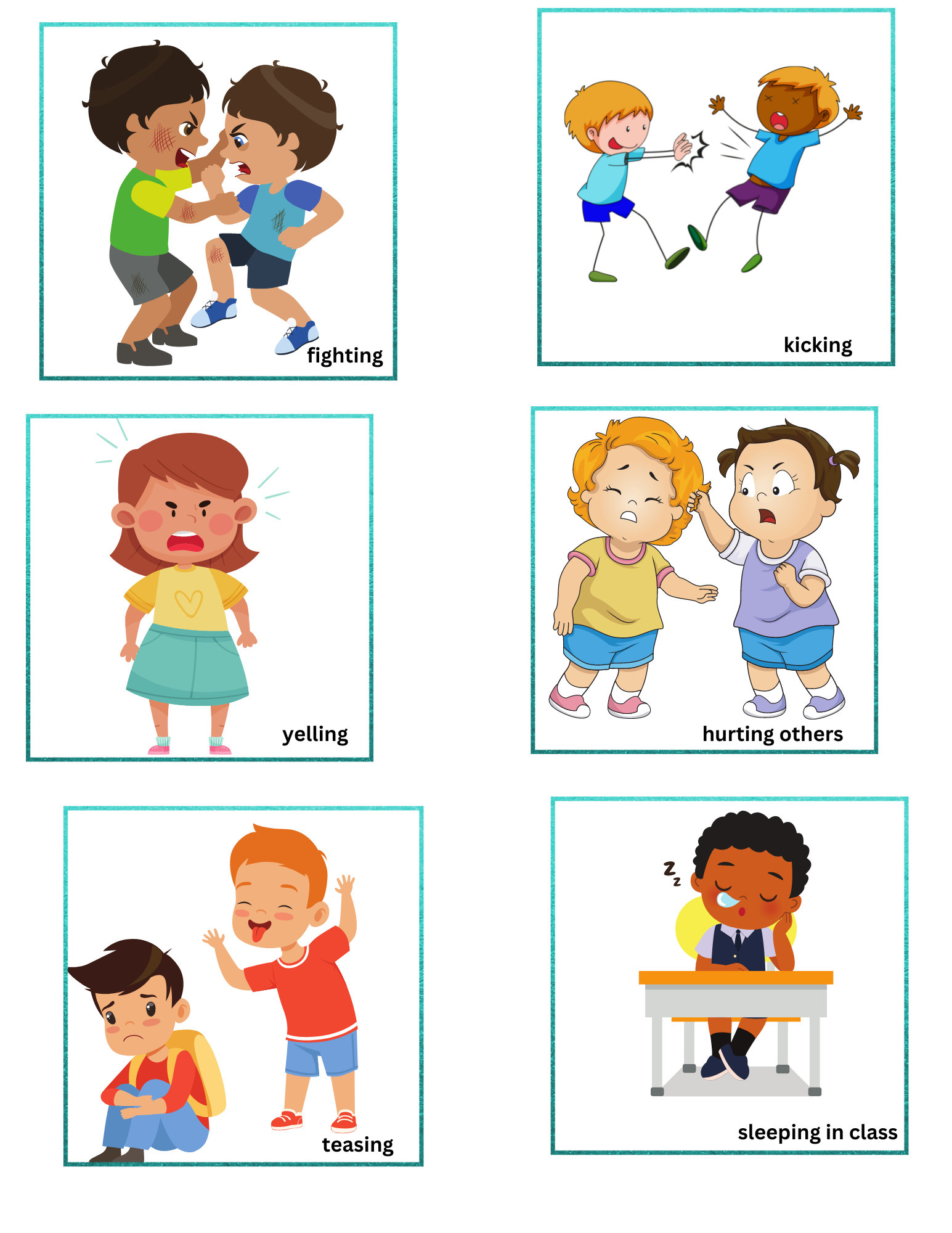 Classroom Rules \ Behavior Sort \ Good and Bad Choices \ Positive and ...
