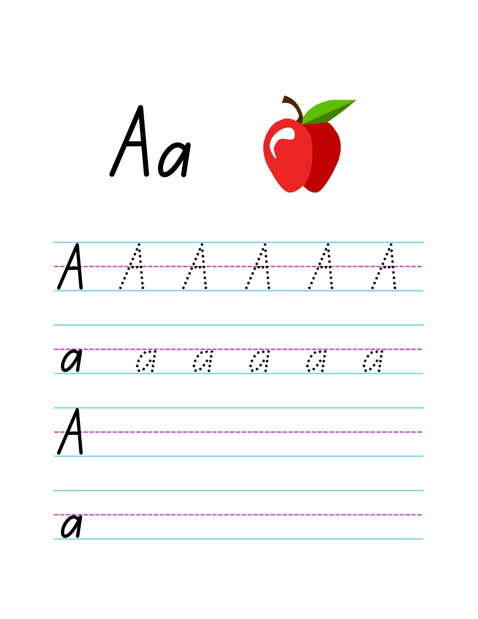 A - Z Handwriting Practice, Homeschool Learning, Elementary Writing ...