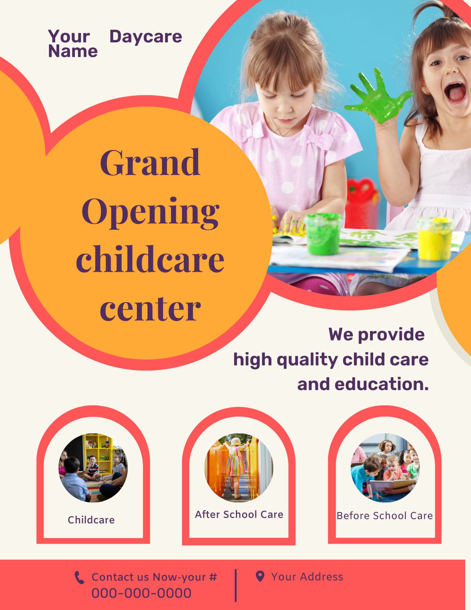 Editable Flyer Child Care Flyer Template, Baby Sitting, Playtime Theme ...