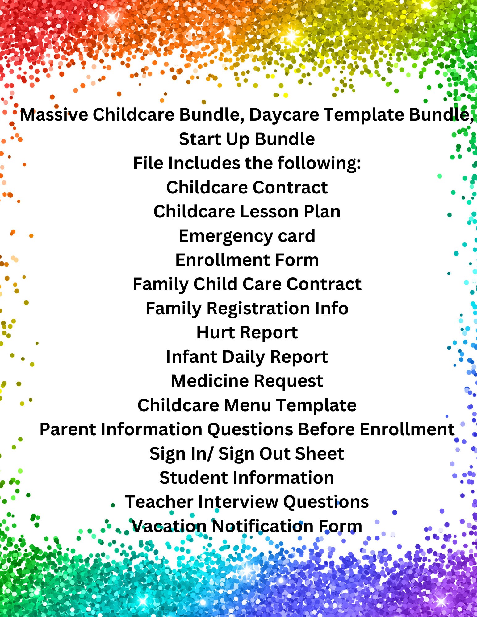 Massive Childcare Bundle, Daycare Template Bundle, Start up Bundle - Etsy