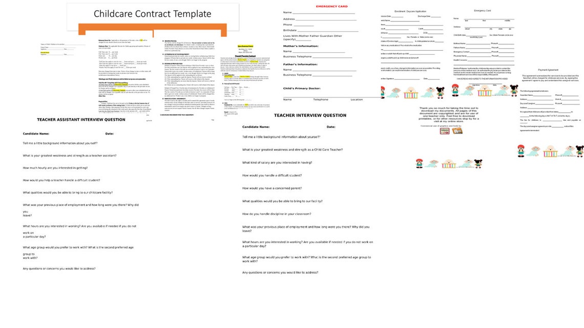 Massive Childcare Bundle, Daycare Template Bundle, Start up Bundle - Etsy