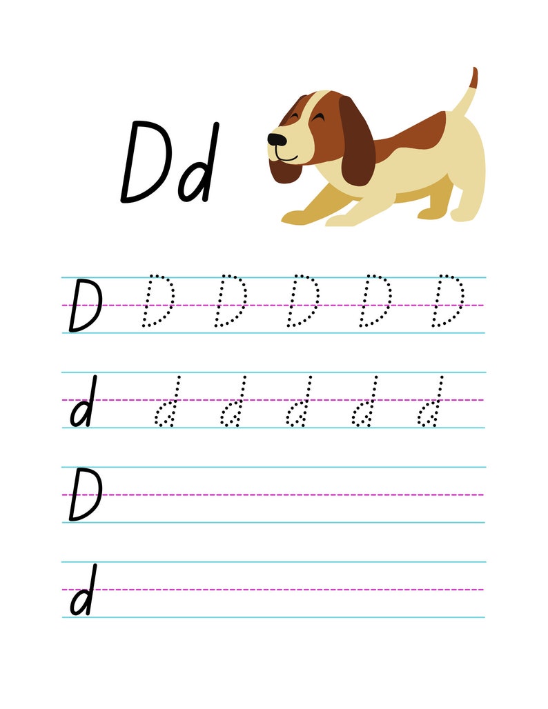 A - Z Handwriting Practice, Homeschool Learning, Elementary Writing ...