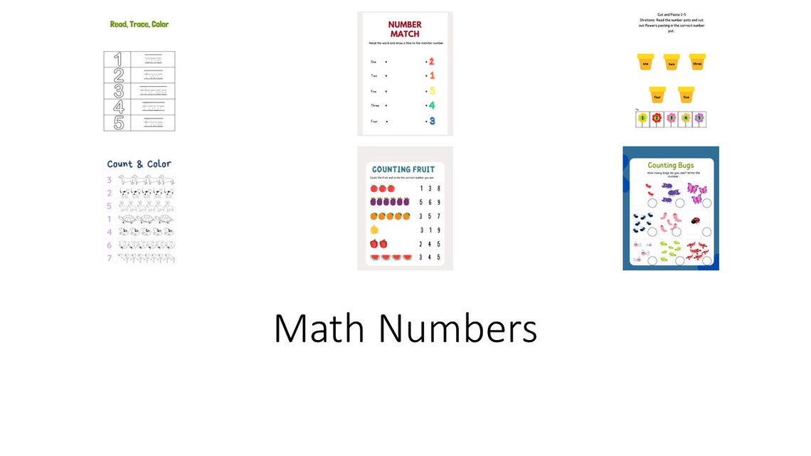 Counting Printables Preschool Math Elementary Math - Etsy
