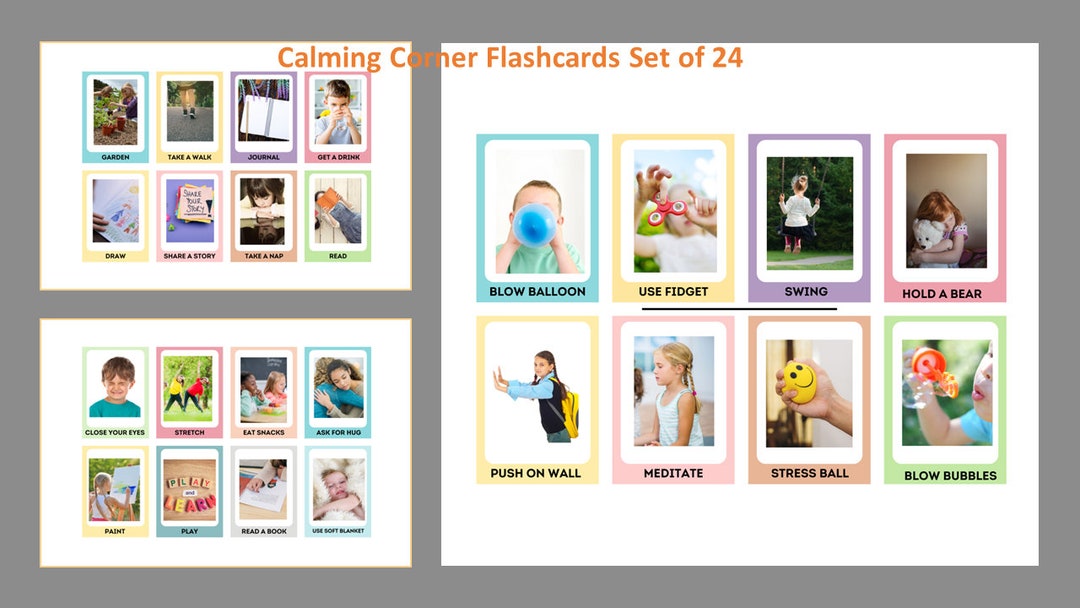 24 Calmer Corner Flash Cards, Techniques, Strategies for Homeschool ...
