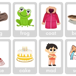 Rhyming Matching Words / Rhyming Cards / Matching Game / Preschool ...