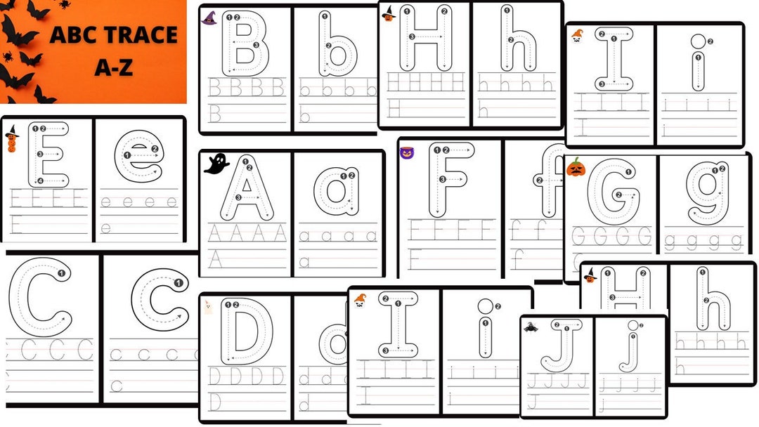 Halloween Handwriting Practice Bundle, Printable Handwriting Worksheets ...