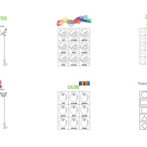 Preschool Printables Pack, Pre K, Digitial Download - Etsy