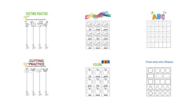 Preschool Printables Pack, Pre K, Digitial Download - Etsy