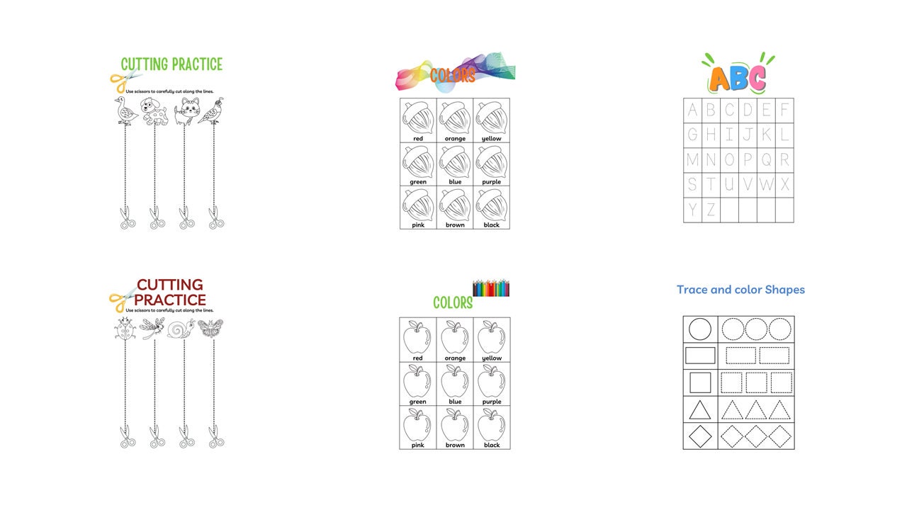 Preschool Printables Pack, Pre K, Digitial Download - Etsy