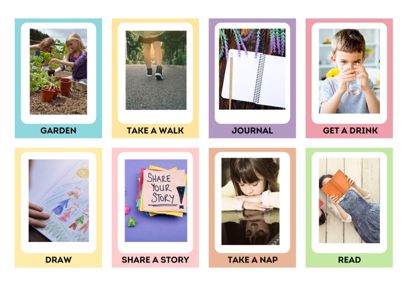 24 Calmer Corner Flash Cards, Techniques, Strategies for Homeschool ...