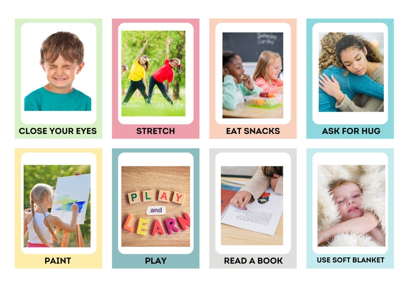 24 Calmer Corner Flash Cards, Techniques, Strategies for Homeschool ...