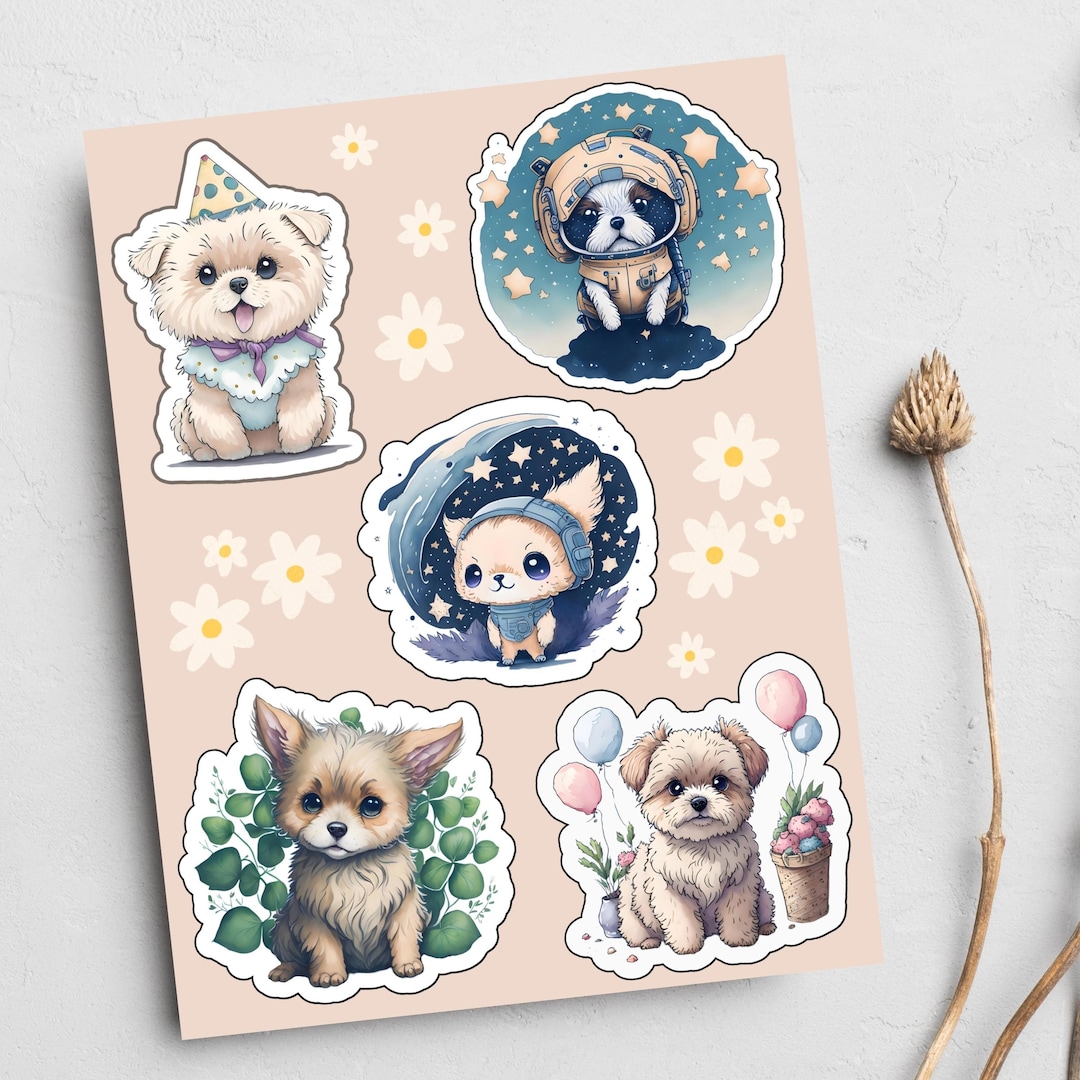 Printable Dog Sticker Sheet Puppy Sticker Sheet Pet Owner - Etsy