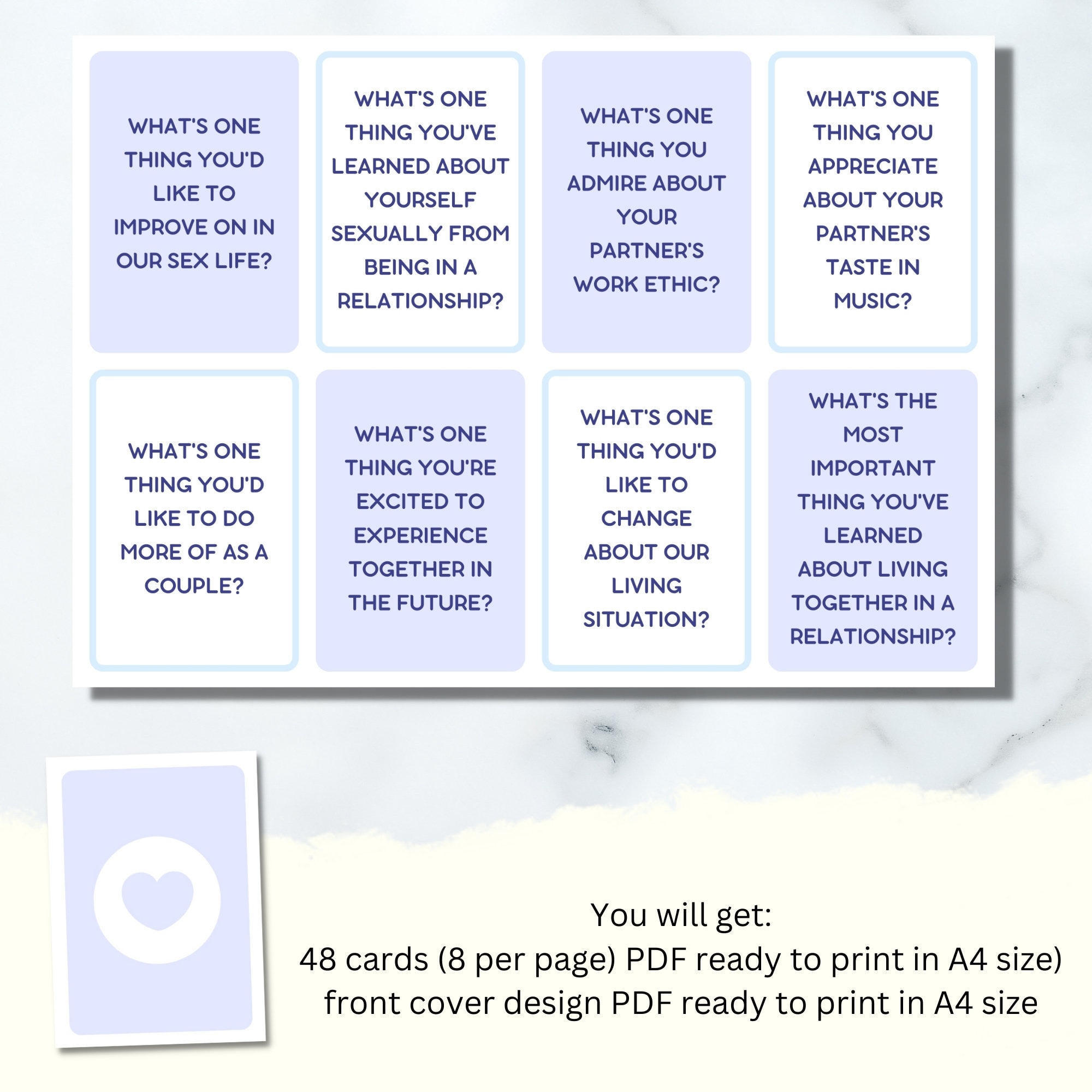 48 Printable Get to Know Couple Conversation Card,couple Conversation ...