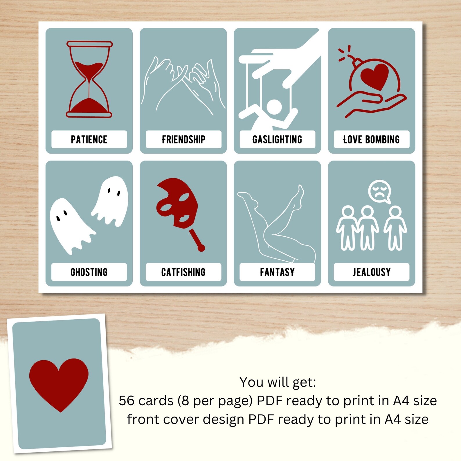 56 Printable Mini Oracle Card Deck, Message Oracle Card, Printable ...