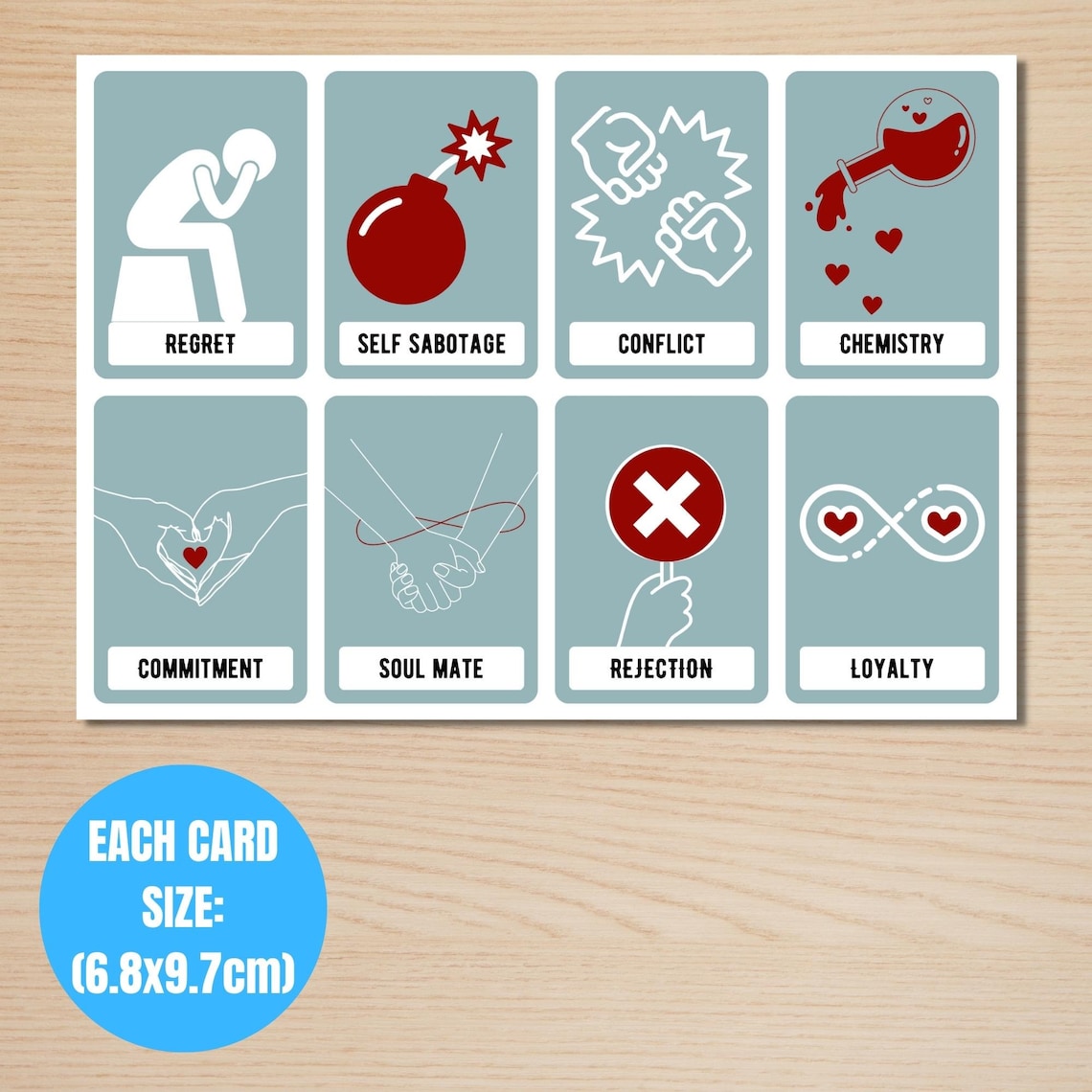 56 Printable Mini Oracle Card Deck, Message Oracle Card, Printable ...