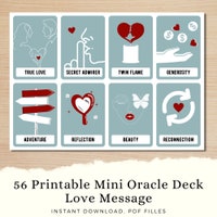 56 Printable Mini Oracle Card Deck, Message Oracle Card, Printable ...