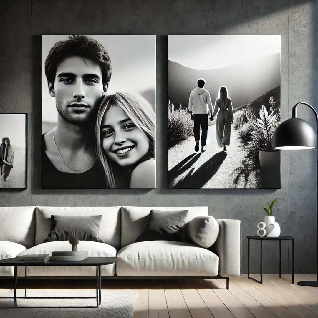 Photo Collage Canvas, Custom Wall Art, Personalized Photo Print, Unique ...