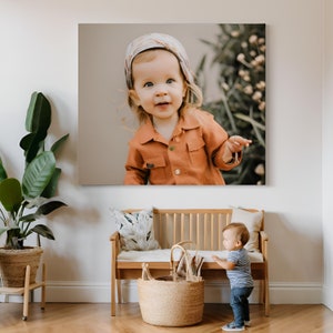 Personalized Family Portrait Canvas, Custom Wall Art, Unique Home Decor ...