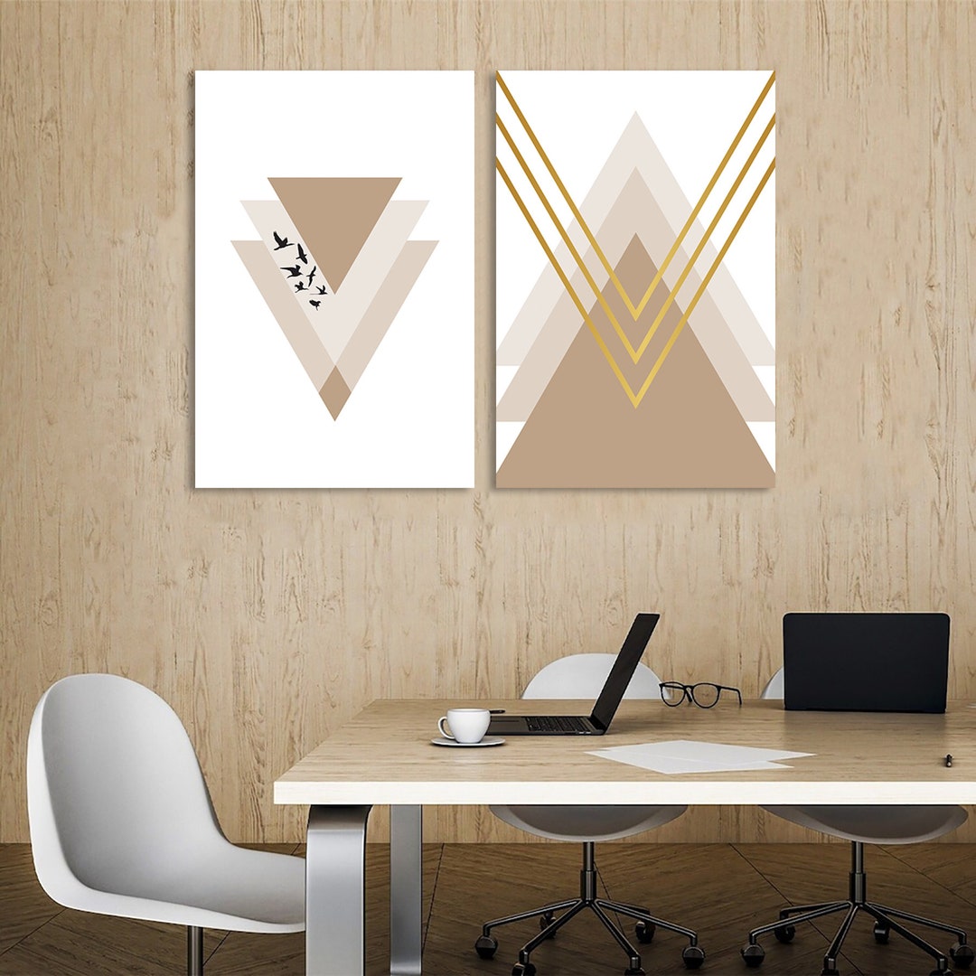 Simple Harmony Minimalist Canvas Wall Art - Home Decor Print - Refined ...
