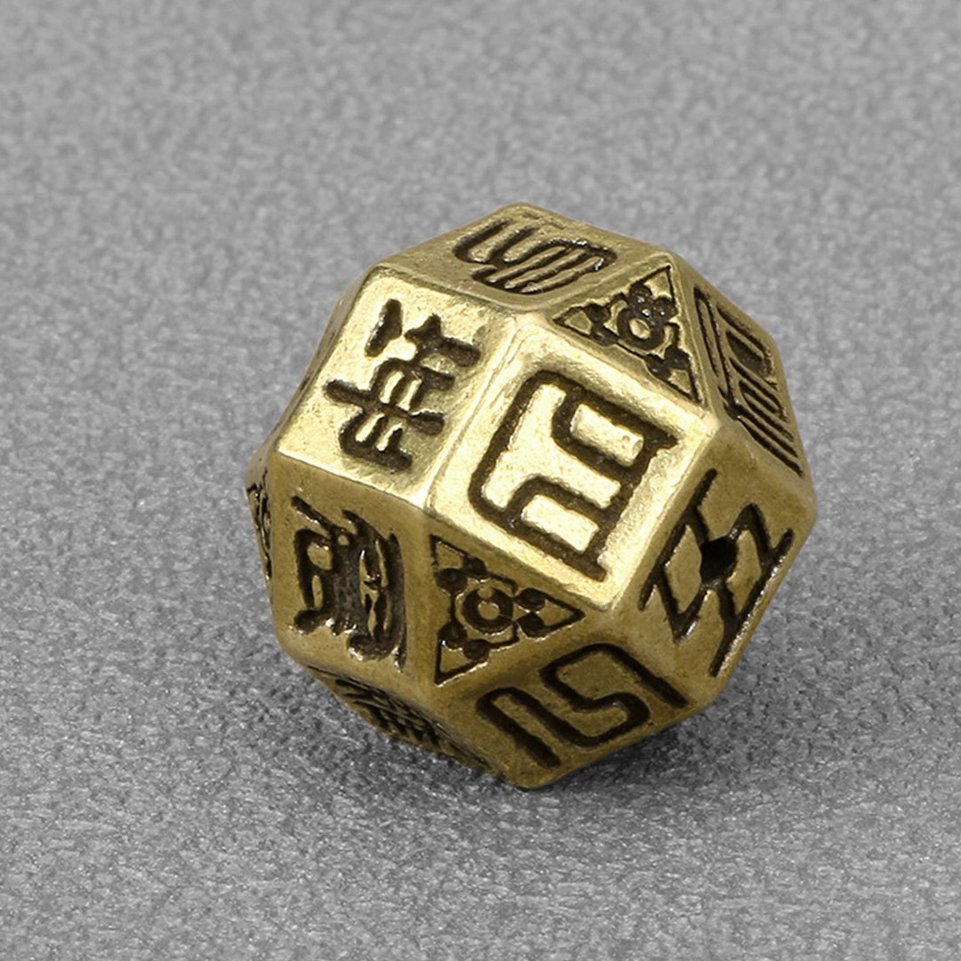 Solid Copper Dice, Incense Stick Polygonal Dice, Creative Dice, Fashion ...