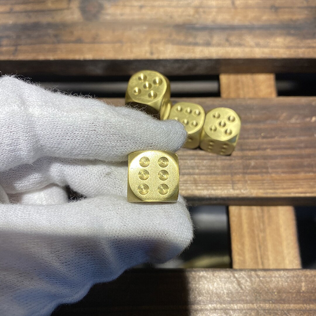 1pcs Pure Copper Solid Dice, Party Board Game Creative Brass Dice, 1 ...